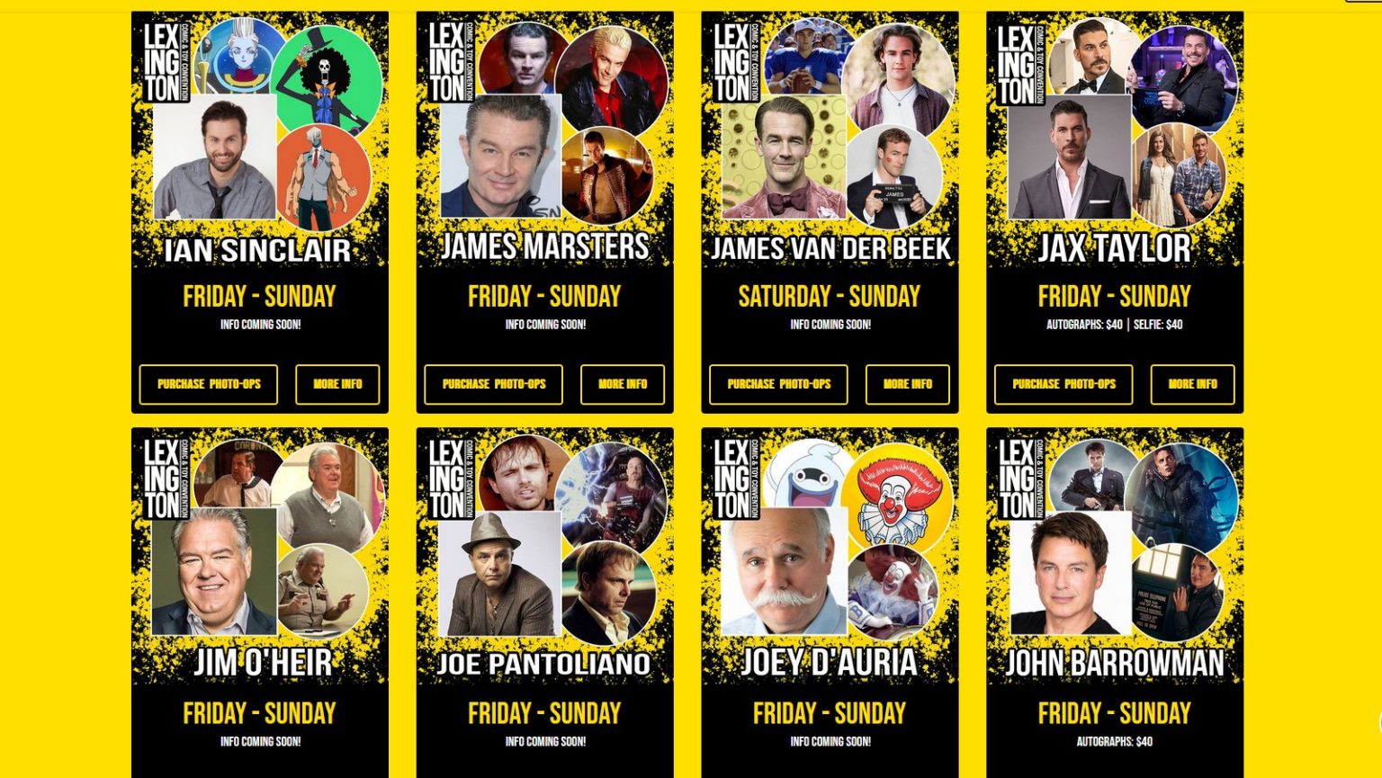 The Lexington Comic & Toy Convention, featuring four days of Q&A panels ...