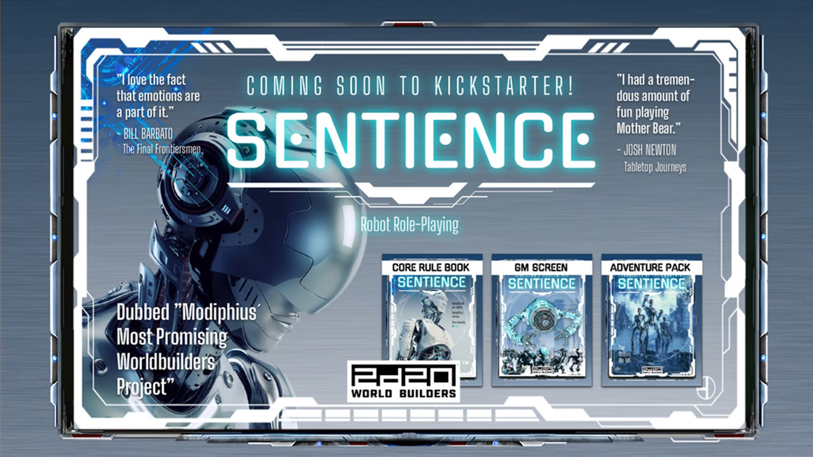 Modiphius to fully realize the Sentience RPG through Kickstarter