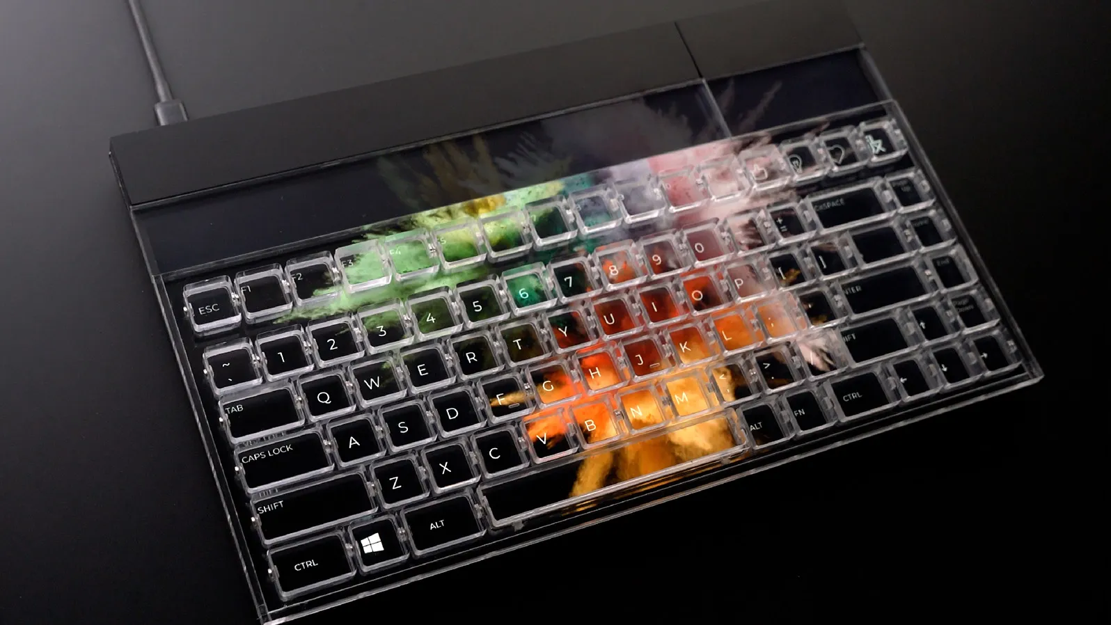 The Flux Keyboard, a new transparent keyboard with an integrated ...