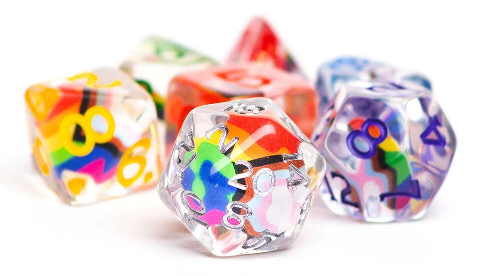 Sirius Dice releases the officially licensed Progress Pride Dice Set